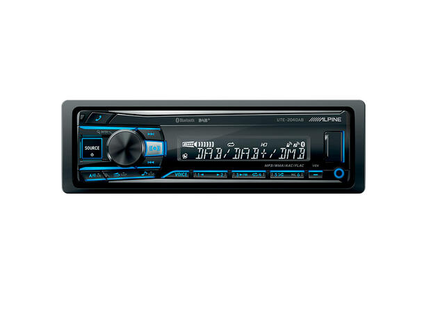 Alpine UTE-204DAB hovedenhet 4x50W DAB+ Bluetooth USB AUX - Audiocom