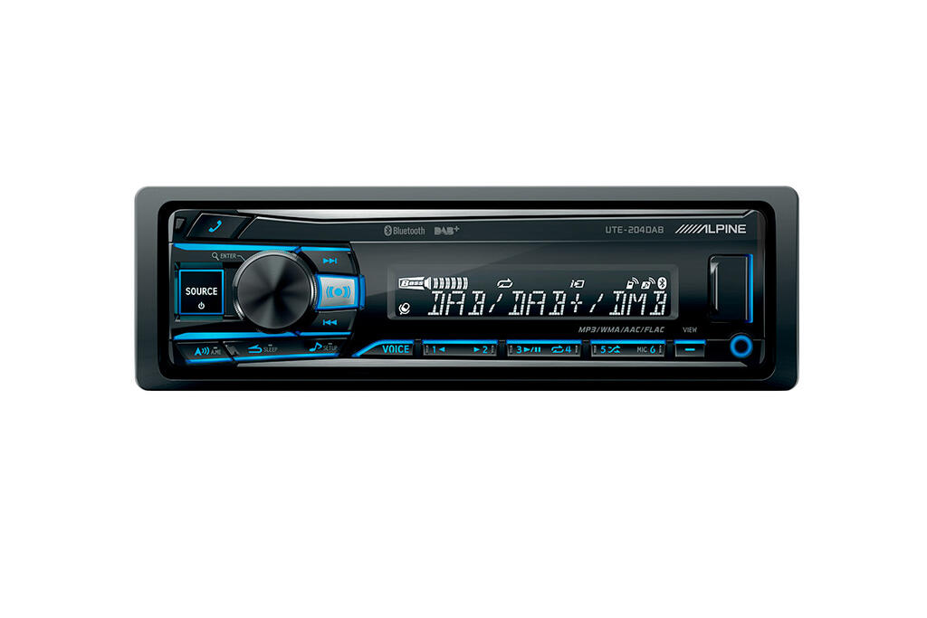 Alpine UTE-204DAB hovedenhet 4x50W DAB+ Bluetooth USB AUX - Audiocom