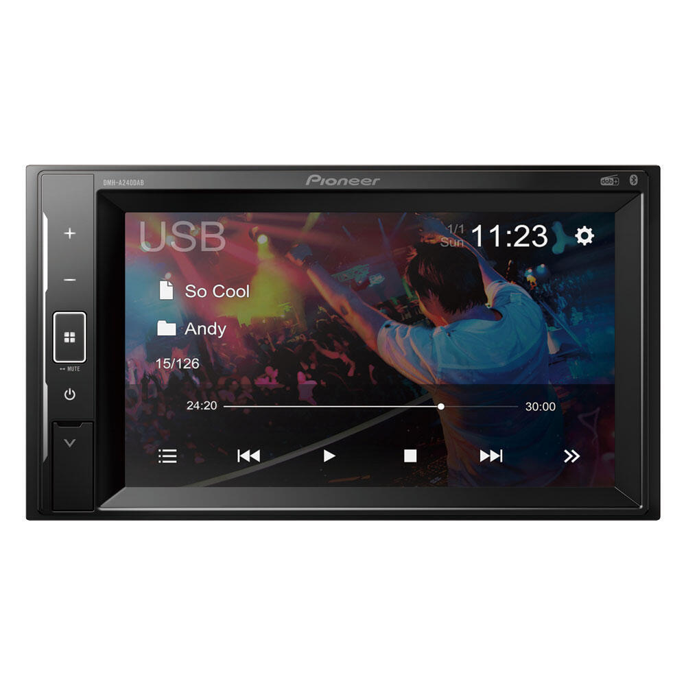 Pioneer multimediaspiller, DMH-A240DAB BT, DAB+, USB, AUX, 6.2 ...
